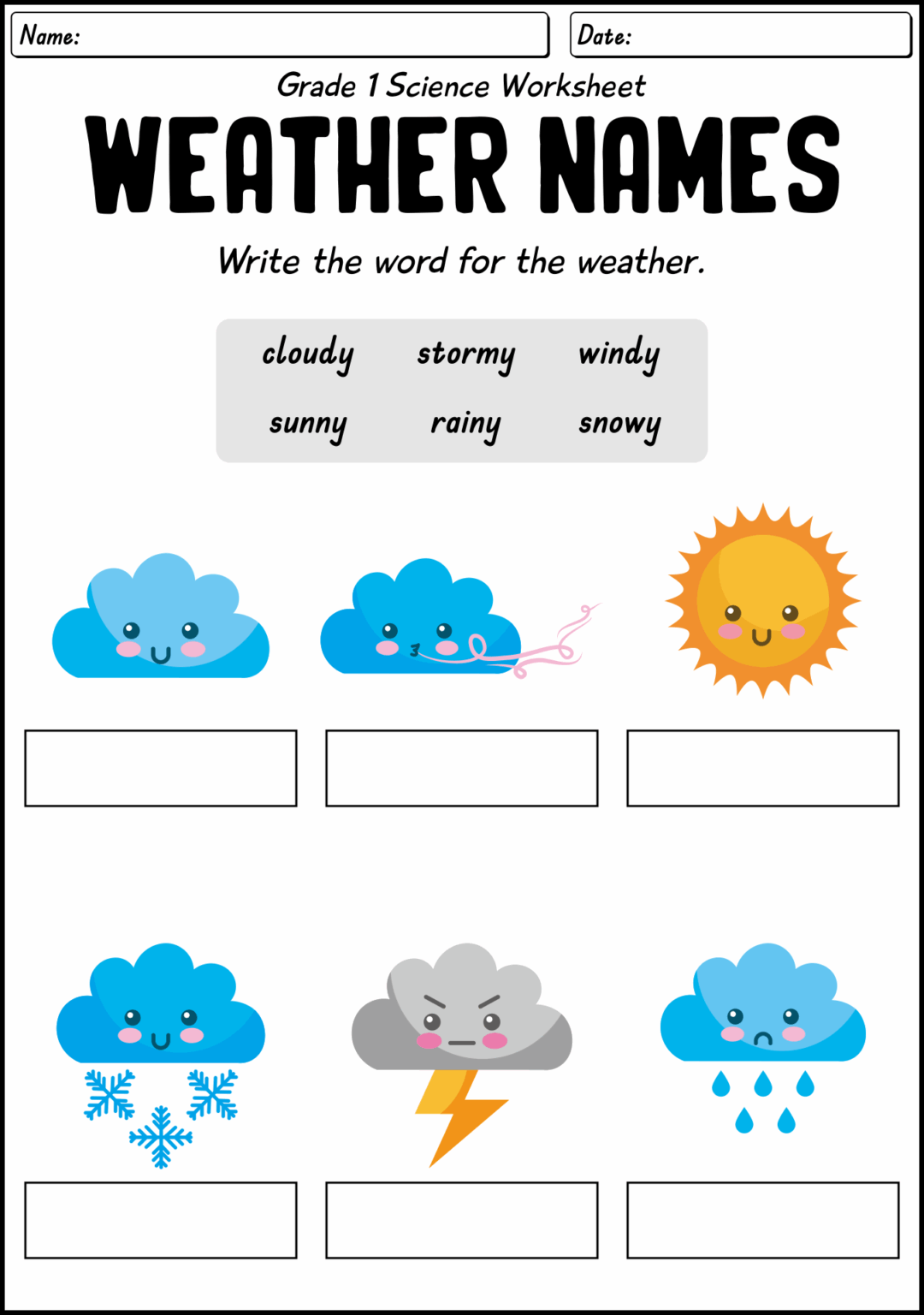 First Grade Free Printable Science Worksheets - Worksheets Template Free