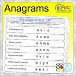 Free Printable Anagram Worksheets - Worksheets Template Free