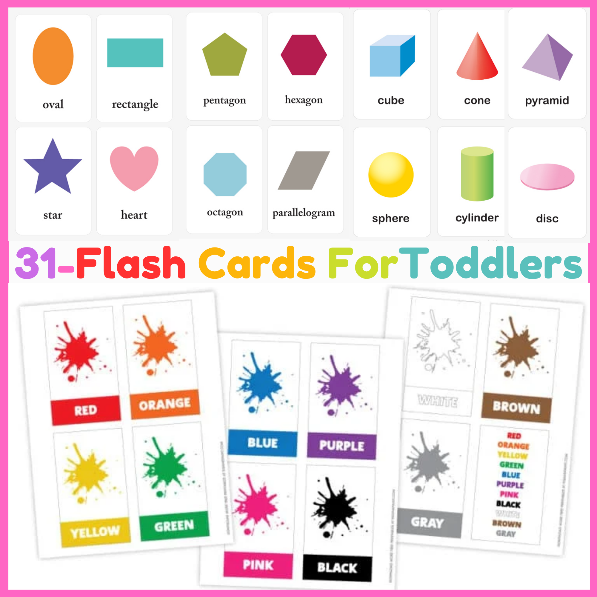 Flashcards For Preschoolers Printable - Worksheets Template Free