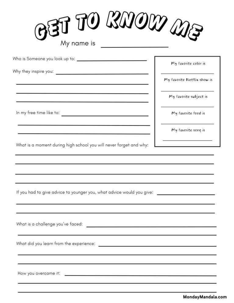 Free Teen Printable Worksheets - Worksheets Template Free