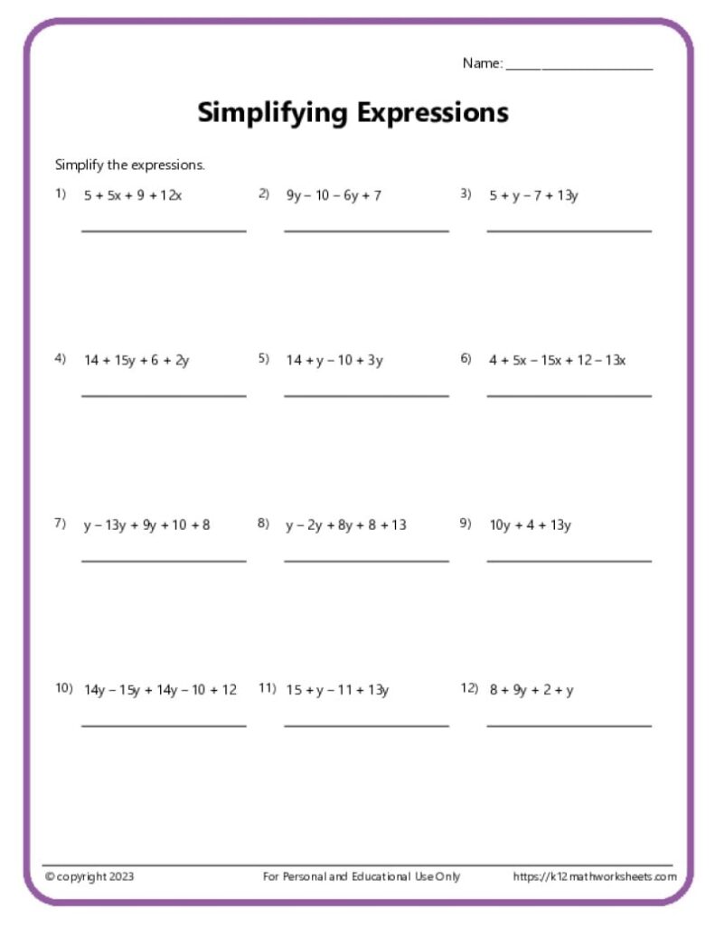 6 Grade Math Worksheet - Worksheets Template Free