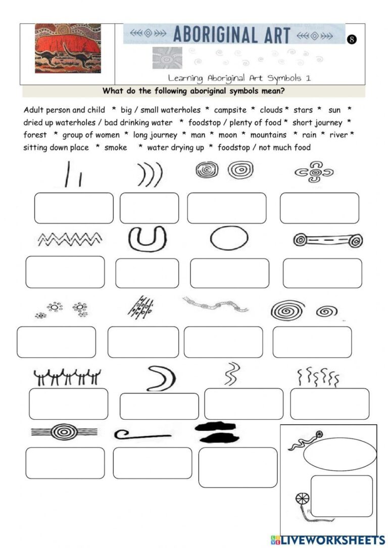 Aboriginal Worksheets Free Printables - Worksheets Template Free
