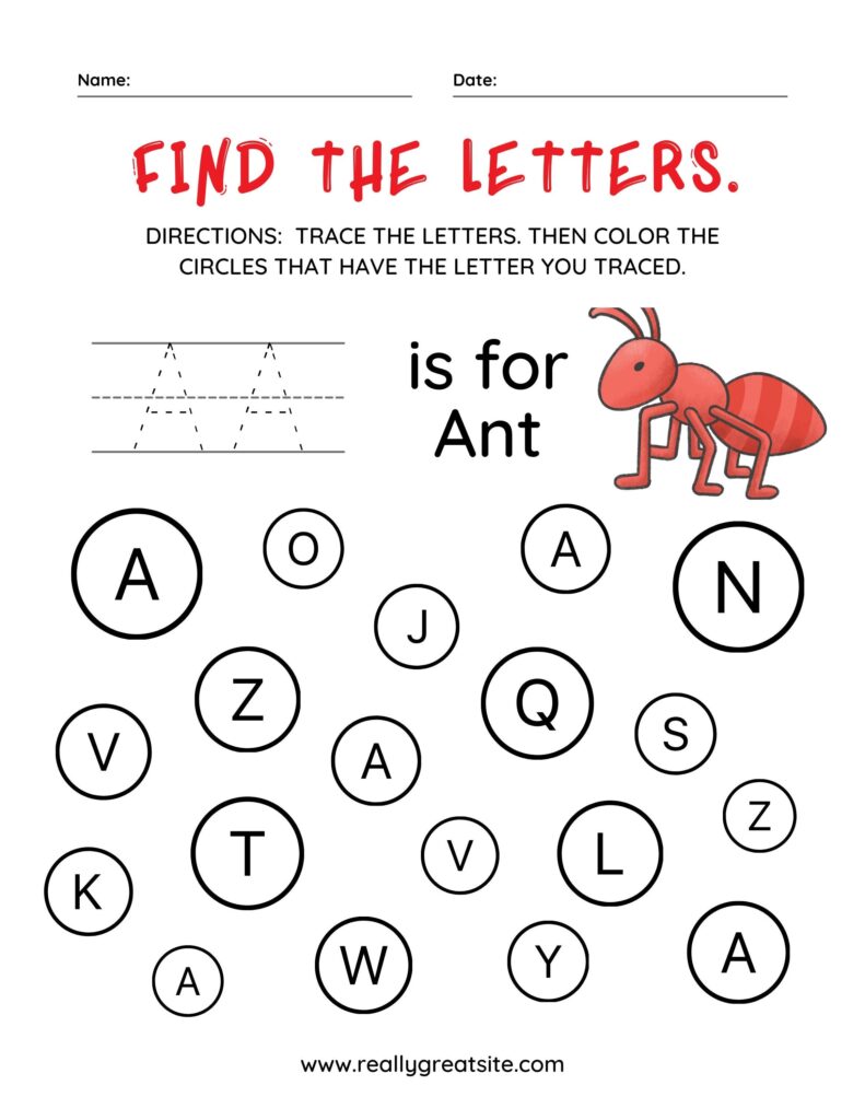 Alphabet Letter Search Worksheets - Worksheets Template Free