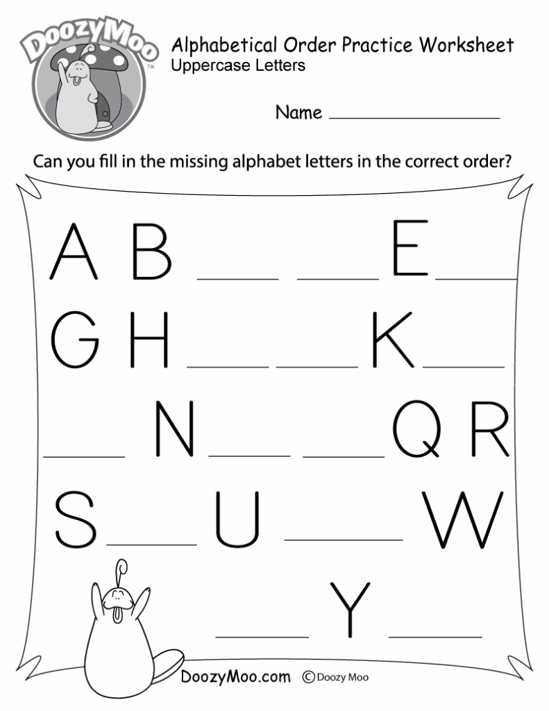 Alphabetical Order Worksheets Pdf - Worksheets Template Free