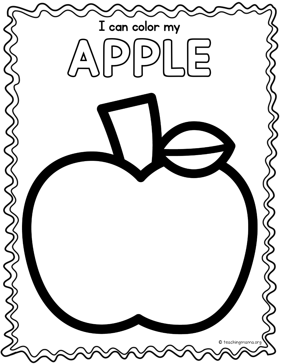 Apple Activity Preschool Printable - Worksheets Template Free