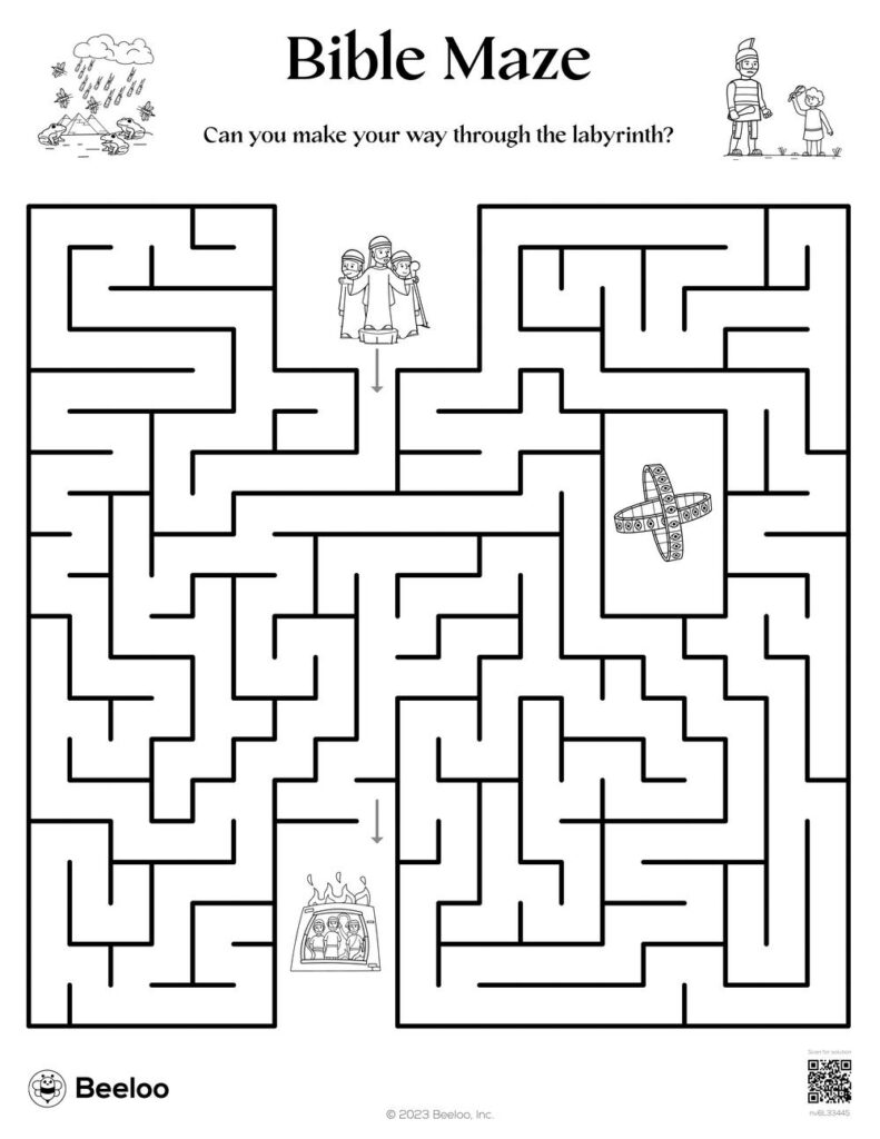 Children’s Bible Maze Worksheets - Worksheets Template Free