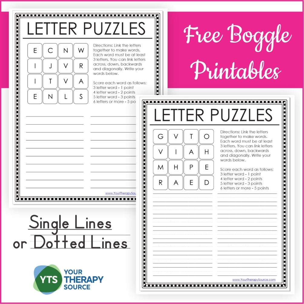 Boggle Worksheet Free Printable - Worksheets Template Free