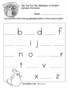 Alphabetical Order First Letter Worksheets - Worksheets Template Free