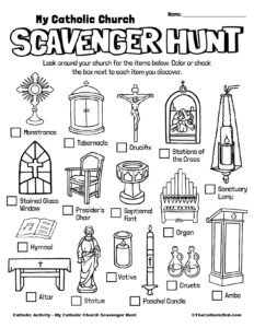 Free Printable Catholic Mass Worksheets - Worksheets Template Free