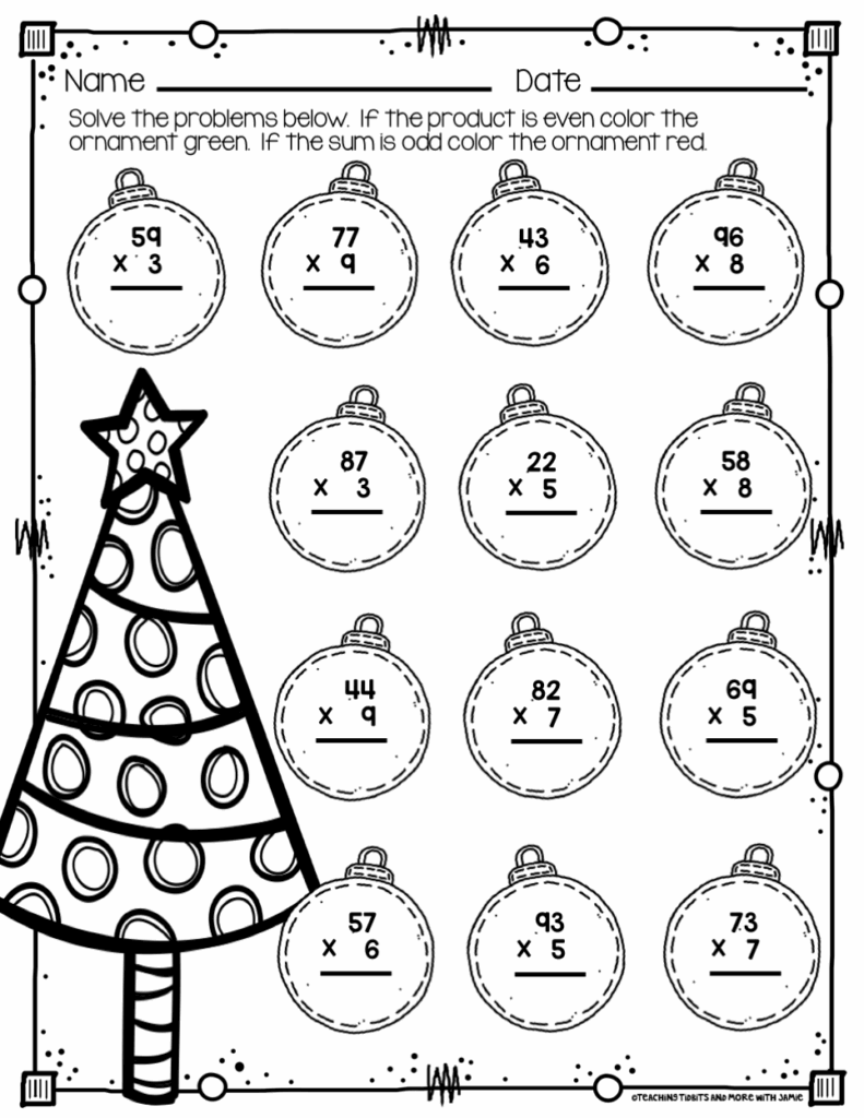 Xmas Maths Worksheets - Worksheets Template Free