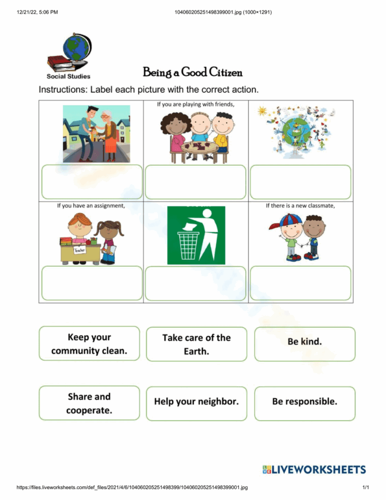 Free Printable Second Grade Citizenship Worksheets - Worksheets ...