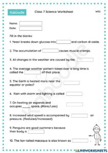 7th Grade Science Free Printable Worksheets - Worksheets Template Free