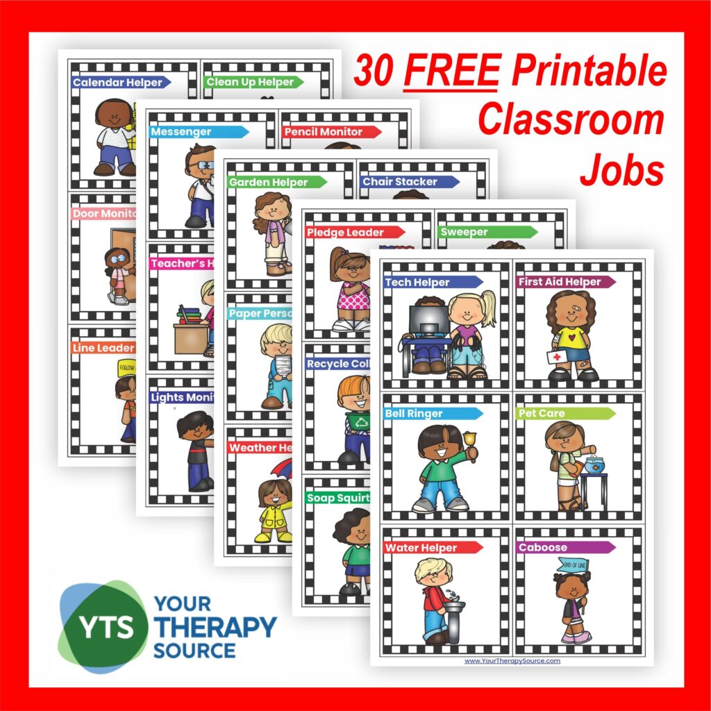 Preschool Classroom Jobs Printables - Worksheets Template Free