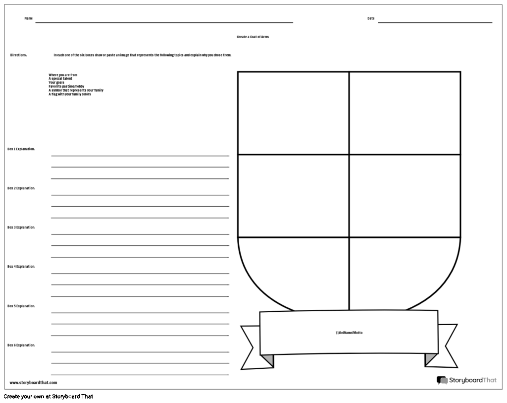 Coat Of Arms Worksheet Printable Free - Worksheets Template Free
