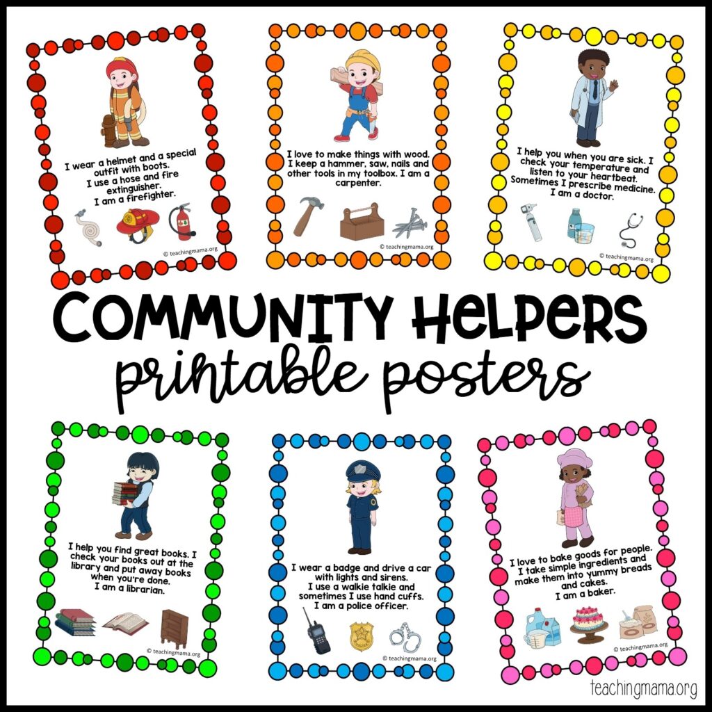 Community Helpers Preschool Free Printables - Worksheets Template Free