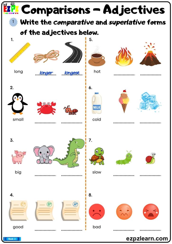 Free Printable Comparative And Superlative Worksheets - Worksheets ...