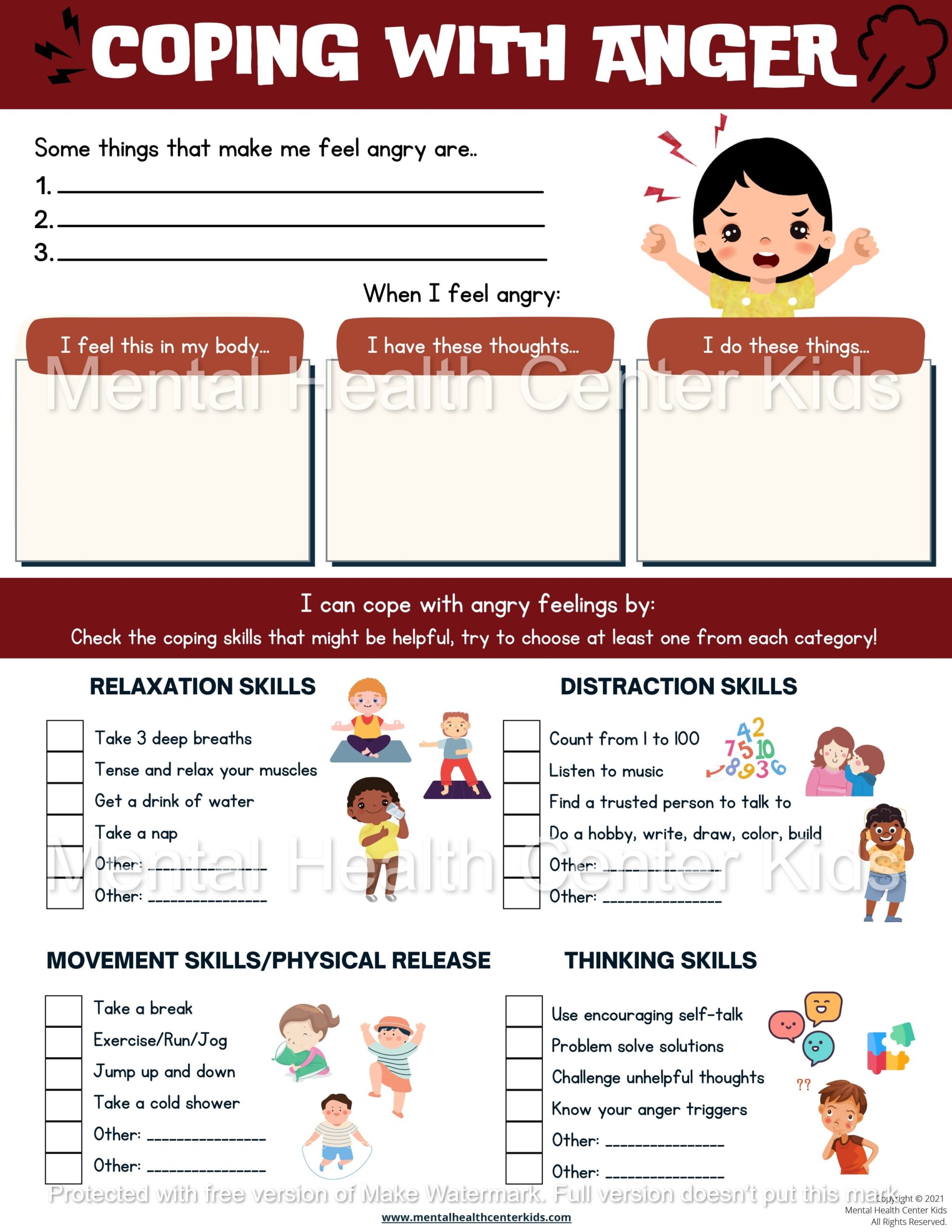 Free Printable Anger Triggers Worksheet - Worksheets Template Free