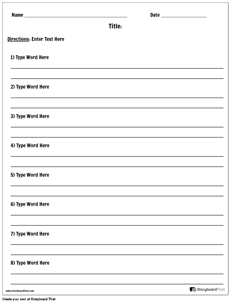 Free Printable Definition Worksheets - Worksheets Template Free