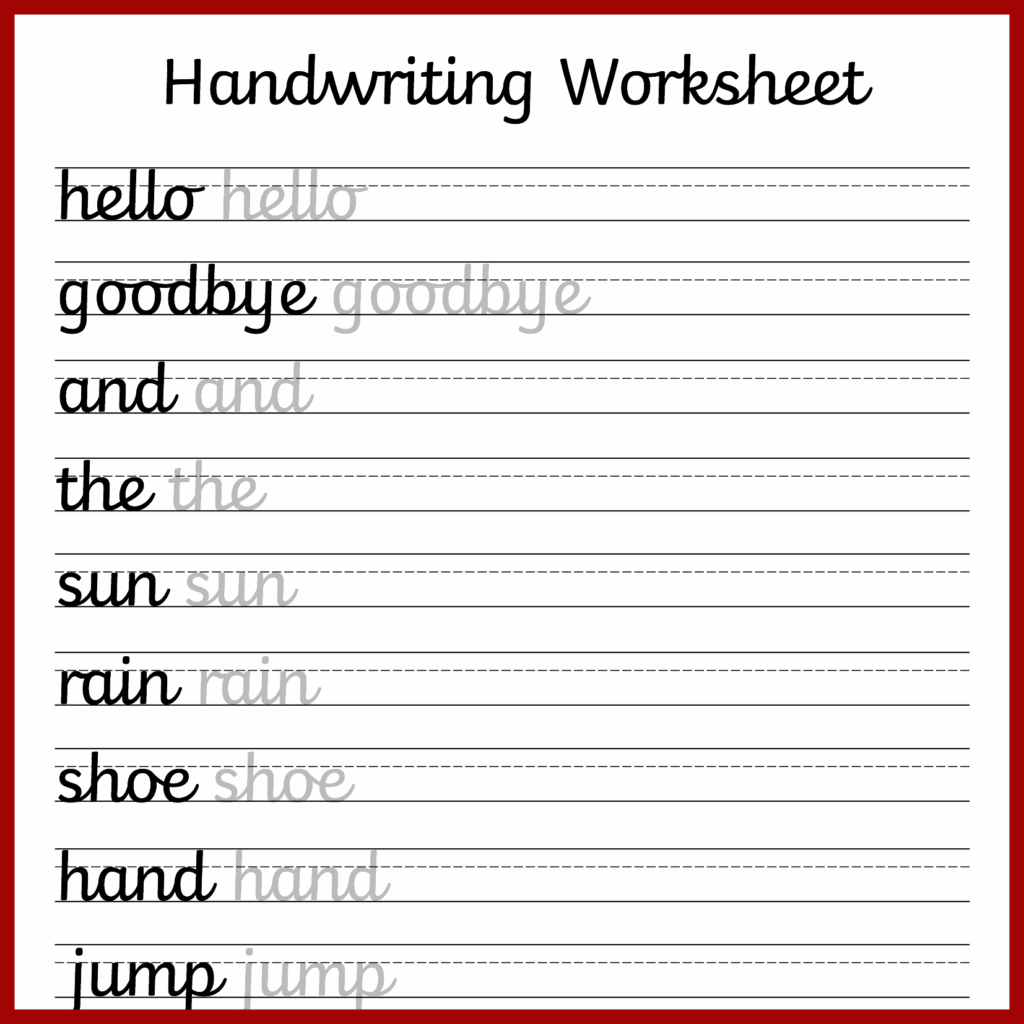 Cursive Handwriting Worksheets Free Printable - Worksheets Template Free