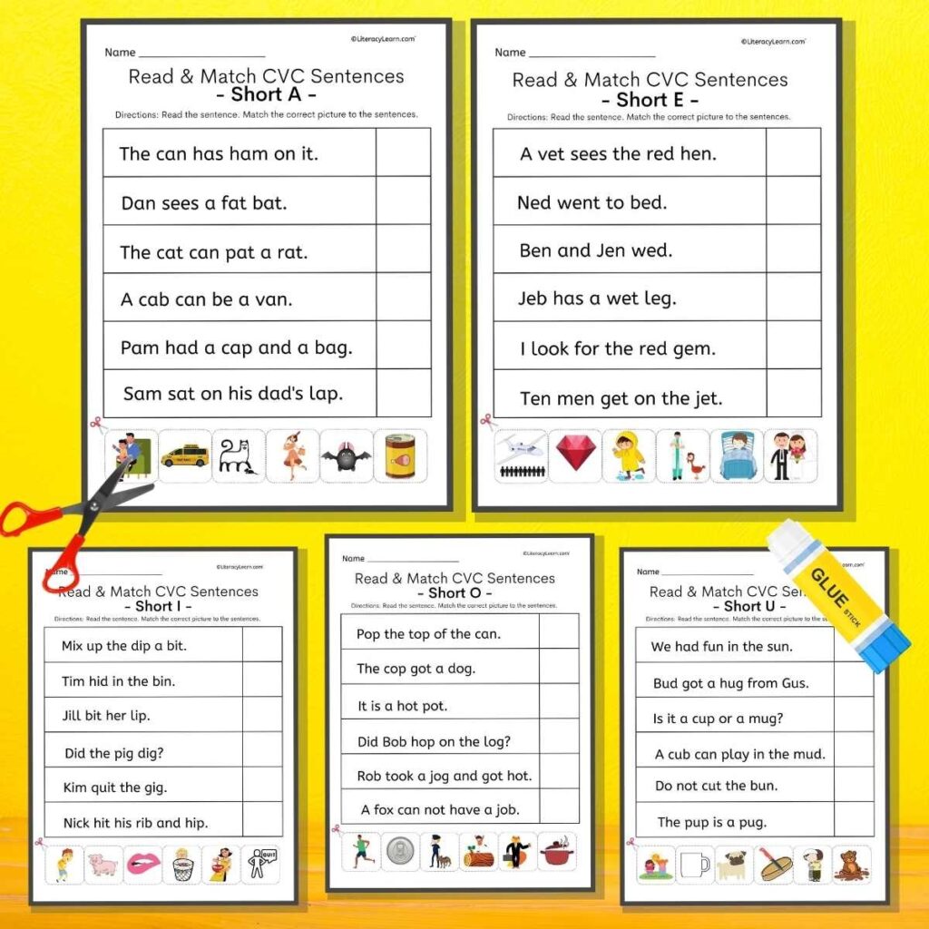 Free Printable Cvc Sentences Worksheets - Worksheets Template Free