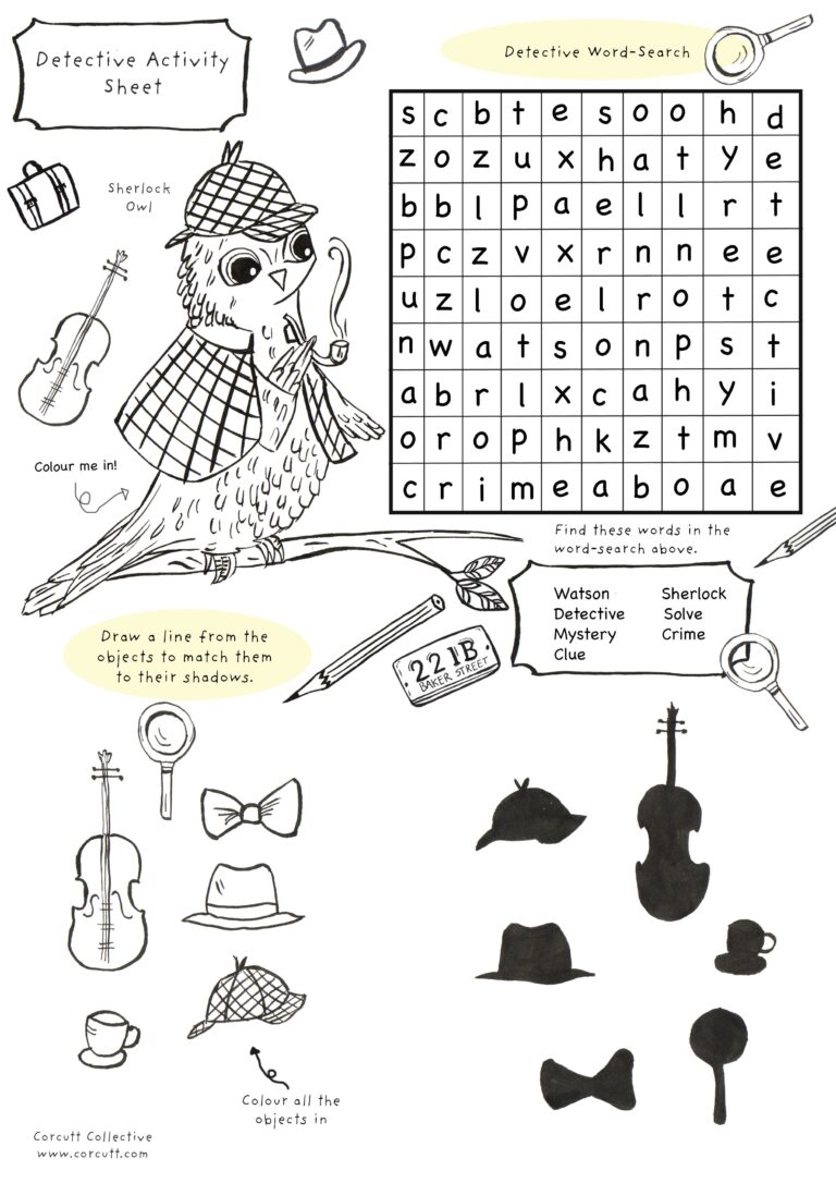Free Printable Detective Worksheets - Worksheets Template Free
