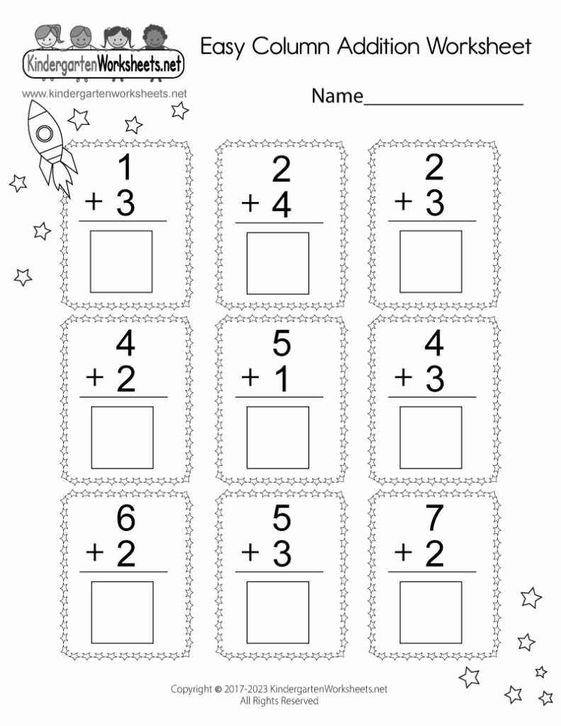 Kindergarten Mathe Worksheets Addition - Worksheets Template Free