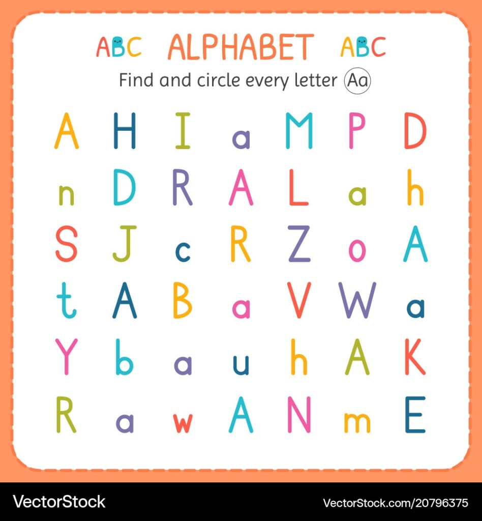 Circle The Alphabet Worksheets - Worksheets Template Free