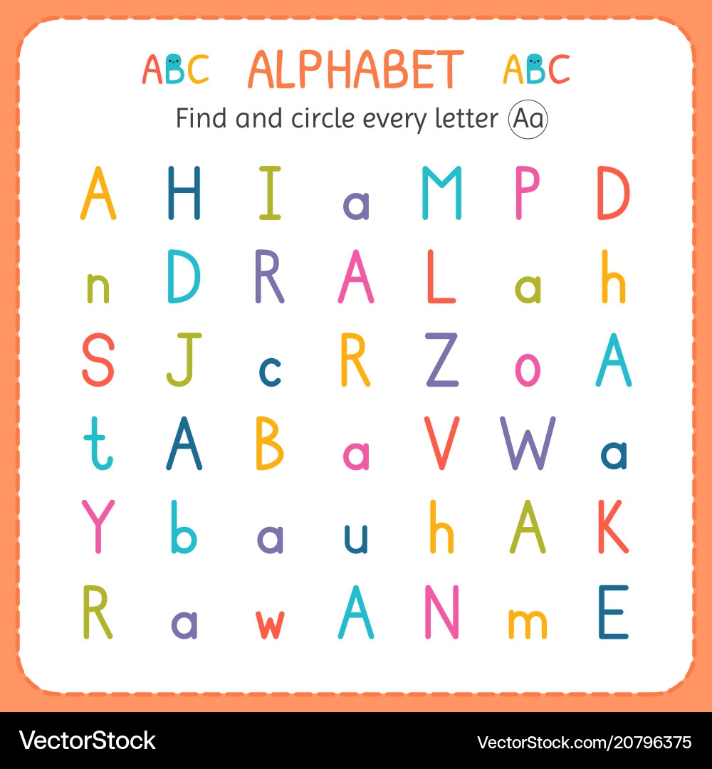 Circle The Alphabet Worksheets - Worksheets Template Free