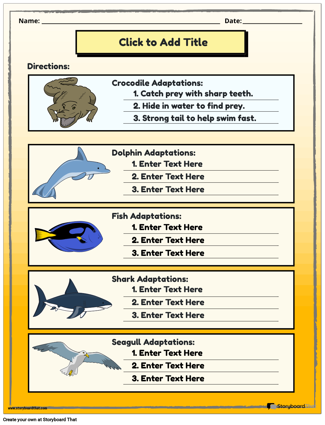Free Printable Animal Adaptations Worksheets - Worksheets Template Free