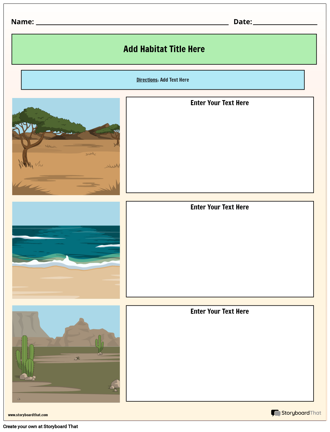 Free Printable Habitat Worksheets - Worksheets Template Free