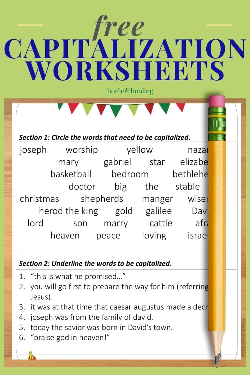 Free Printable Capitalization Worksheets For Kindergarten - Worksheets ...
