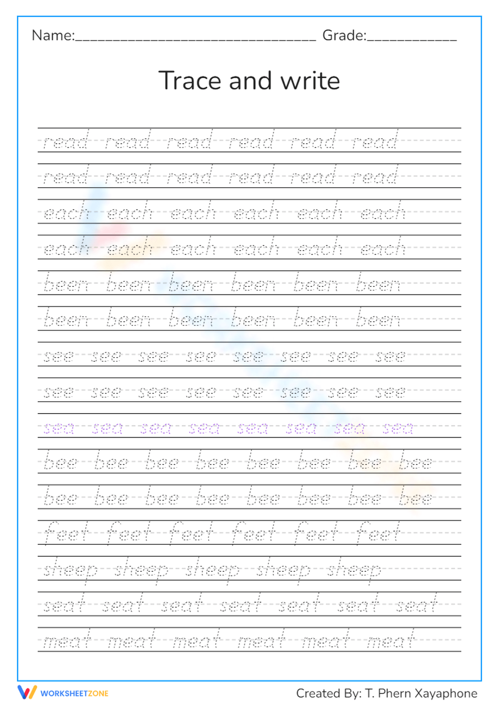 Free Printable Handwriting Worksheets For College - Worksheets Template ...