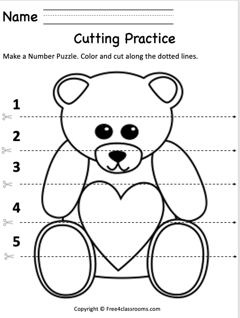 Free Printable Cutting Worksheets For Kindergarten - Worksheets ...