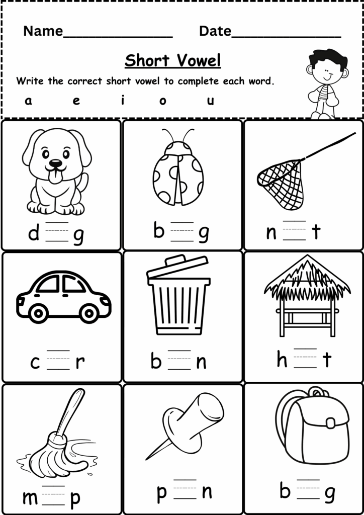Cvc Worksheet Kindergarten Free - Worksheets Template Free