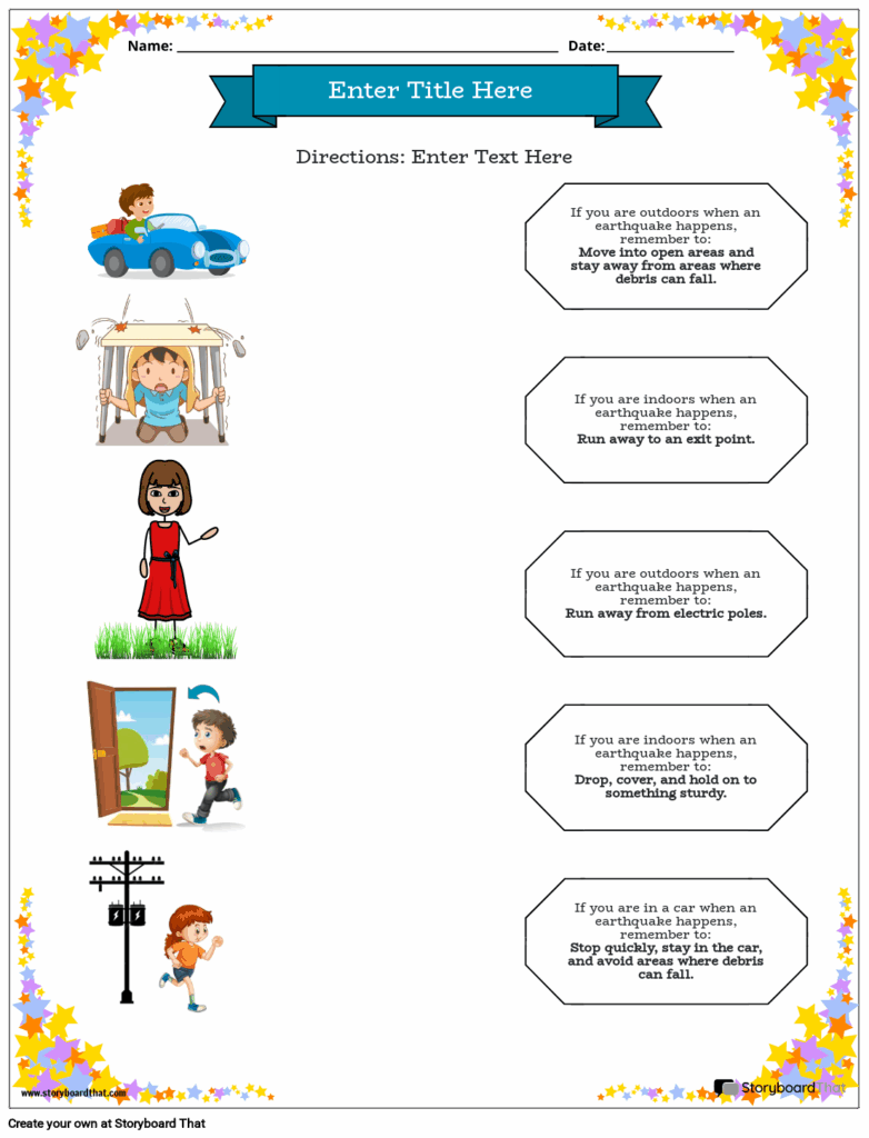 Earth Quake Worksheet Free Printable - Worksheets Template Free