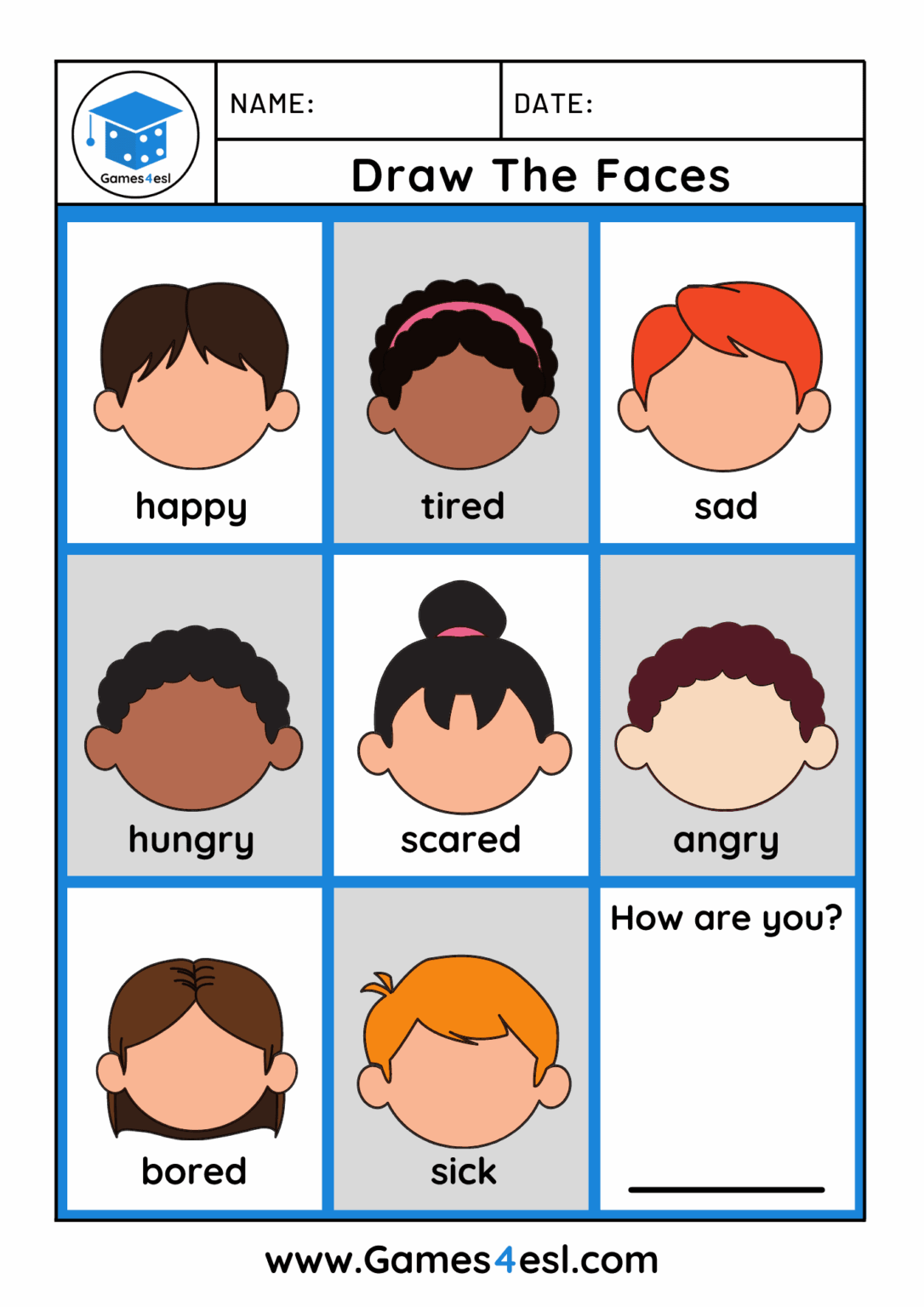 1st Grade Feelings Worksheets Free Printable - Worksheets Template Free