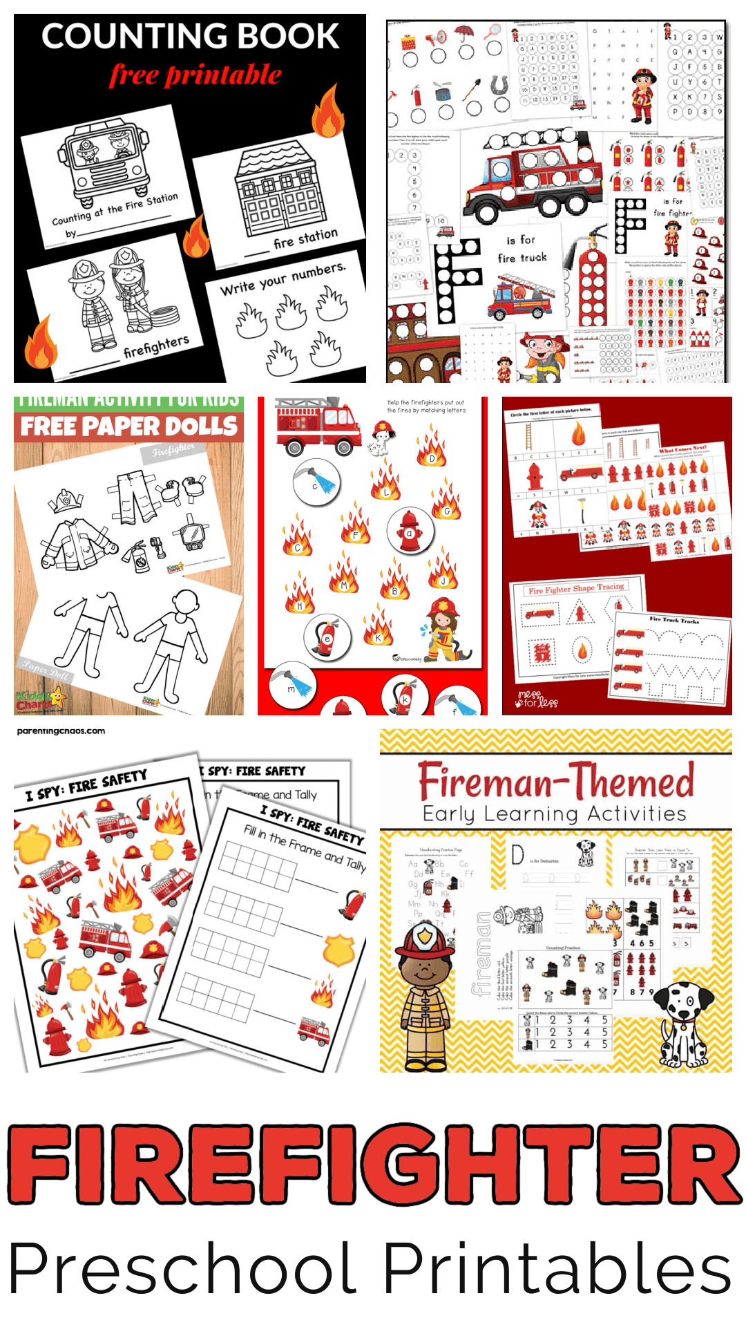 Firefighter Preschool Printable - Worksheets Template Free