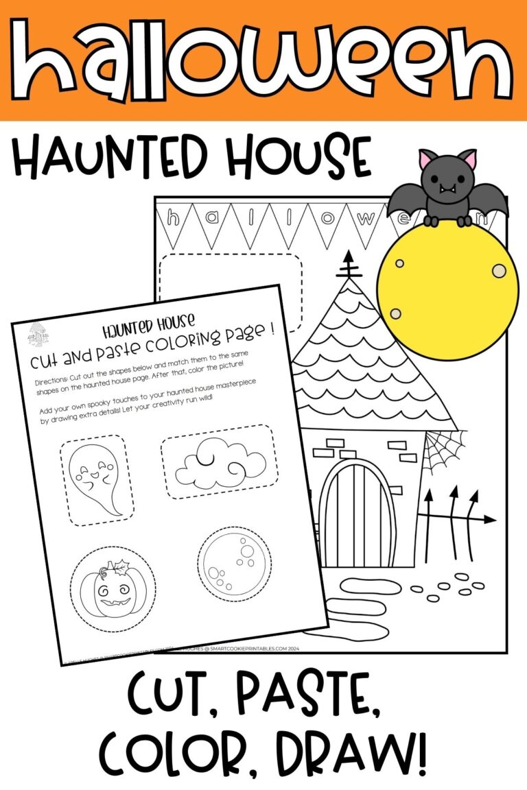 Haunted House Printable For Preschool - Worksheets Template Free