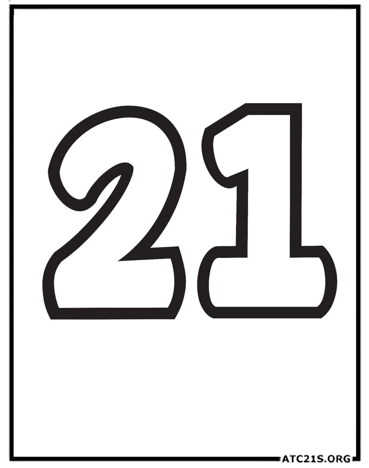 Number 21 Worksheets Free Printable - Worksheets Template Free