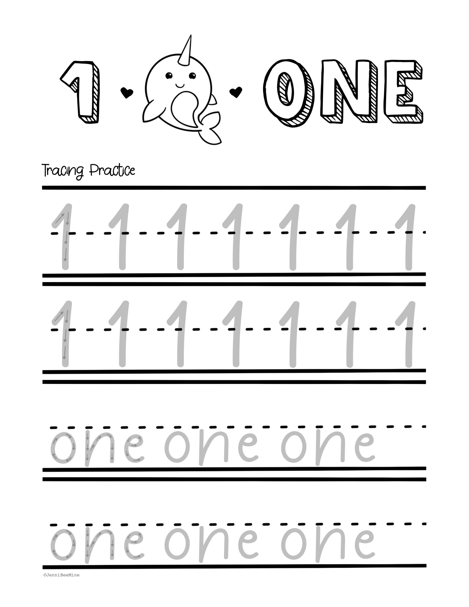 Number Printables For Preschool - Worksheets Template Free