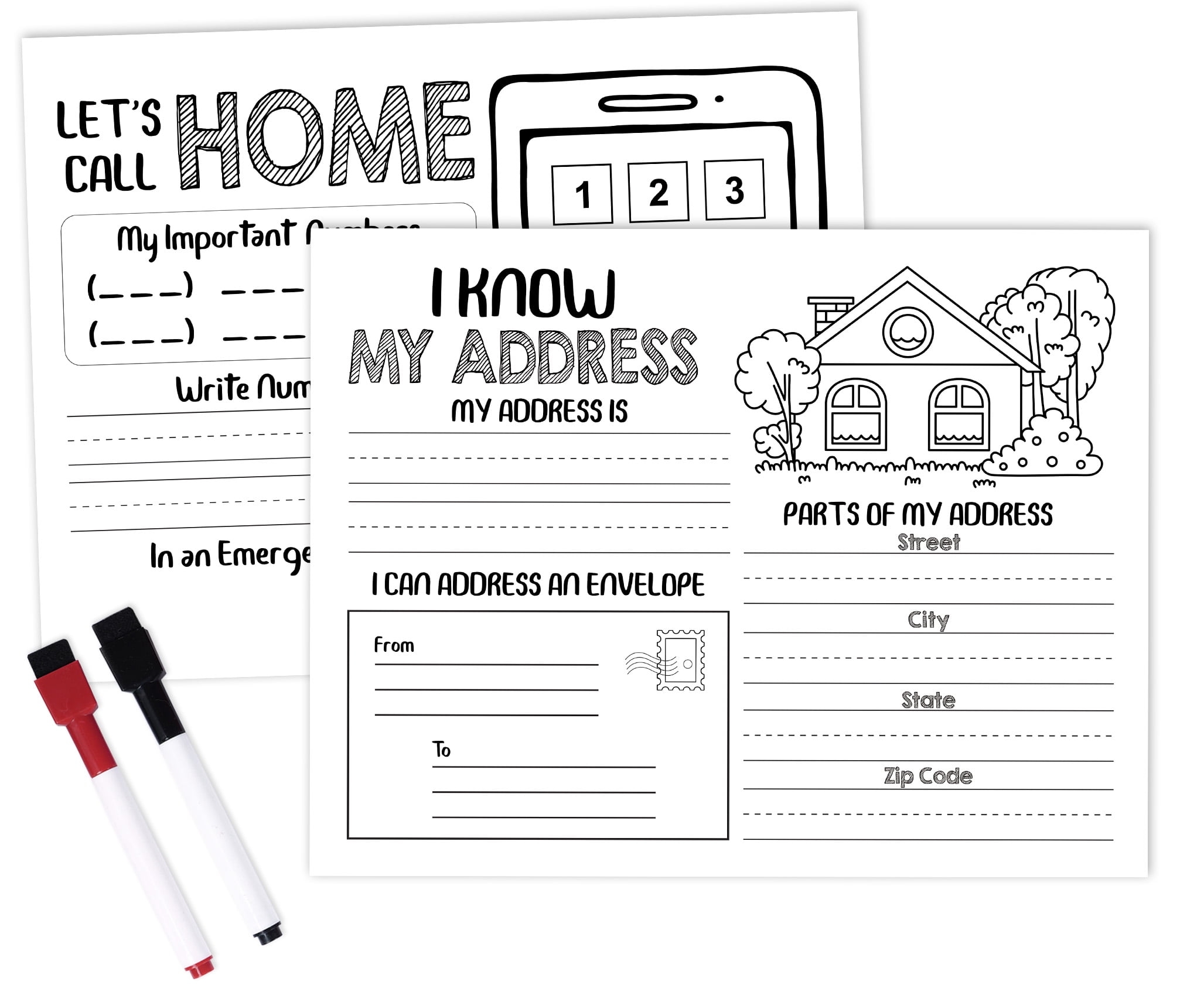Free Address Worksheet For Kindergarten - Worksheets Template Free