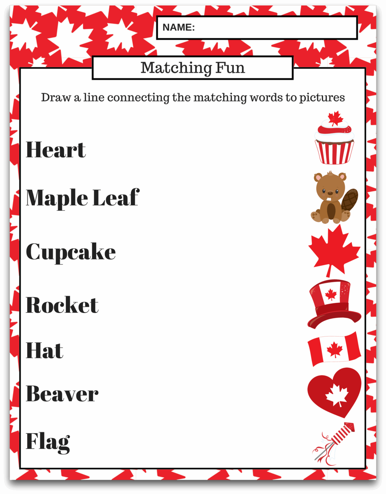 Free Printable Canada Day Worksheets - Worksheets Template Free