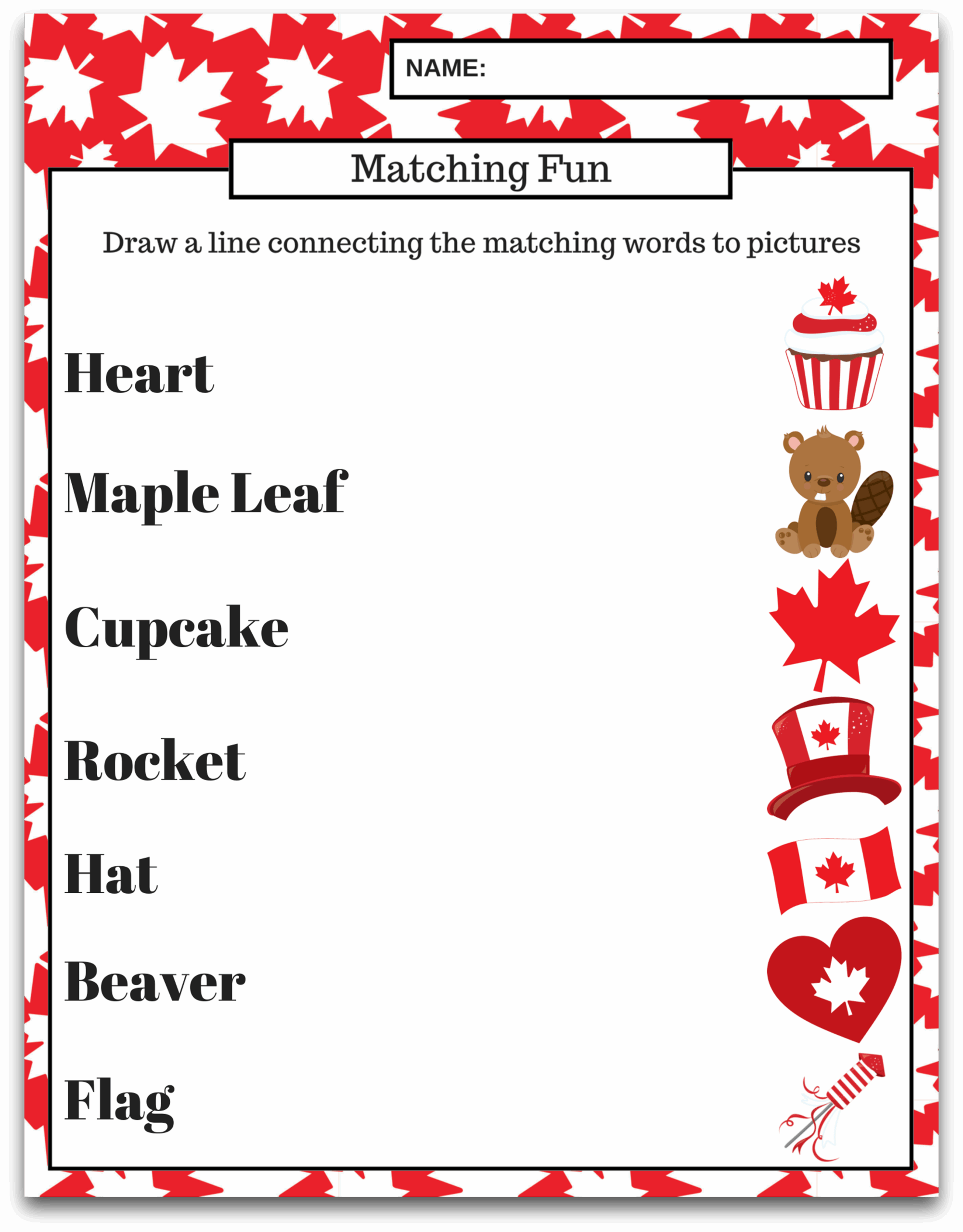 Free Printable Canada Day Worksheets - Worksheets Template Free