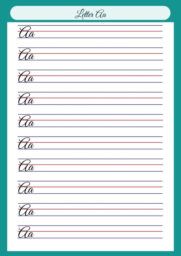 Cursive Writing Worksheets Free Printable - Worksheets Template Free