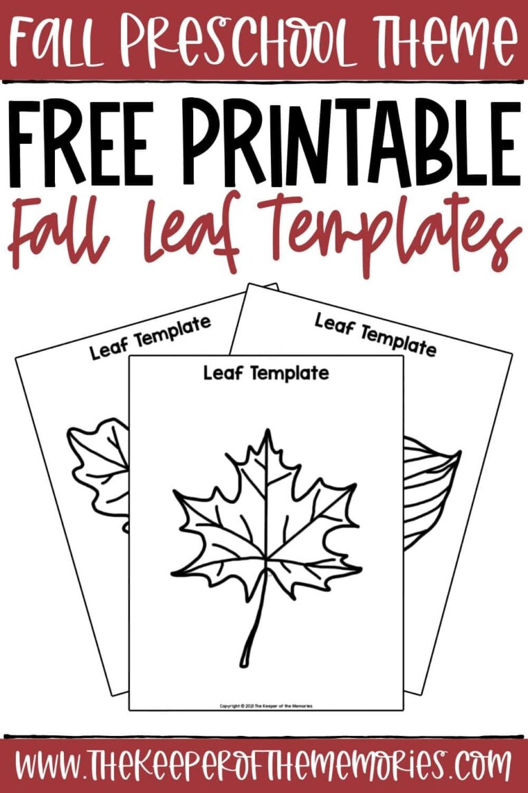 Free Preschool Leaf Printables - Worksheets Template Free