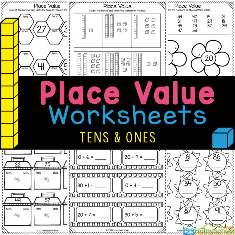 Free Kindergarten Tens And Ones Worksheets - Worksheets Template Free
