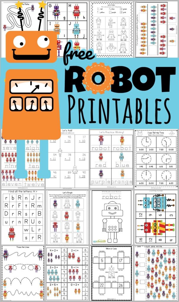 Free Printable Robot Worksheets - Worksheets Template Free