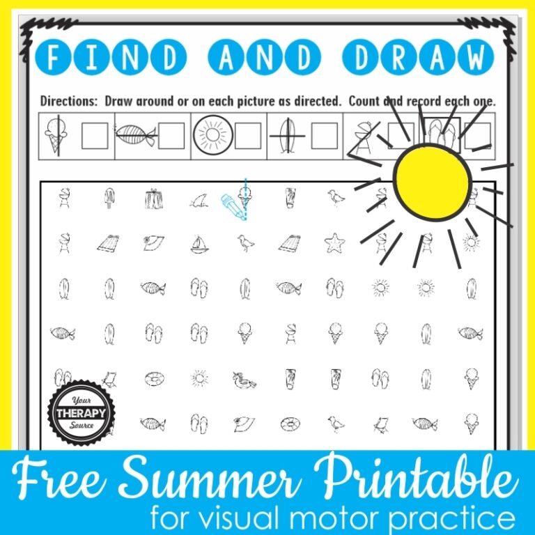 Free Printable Occupational Therapy Worksheets - Worksheets Template Free