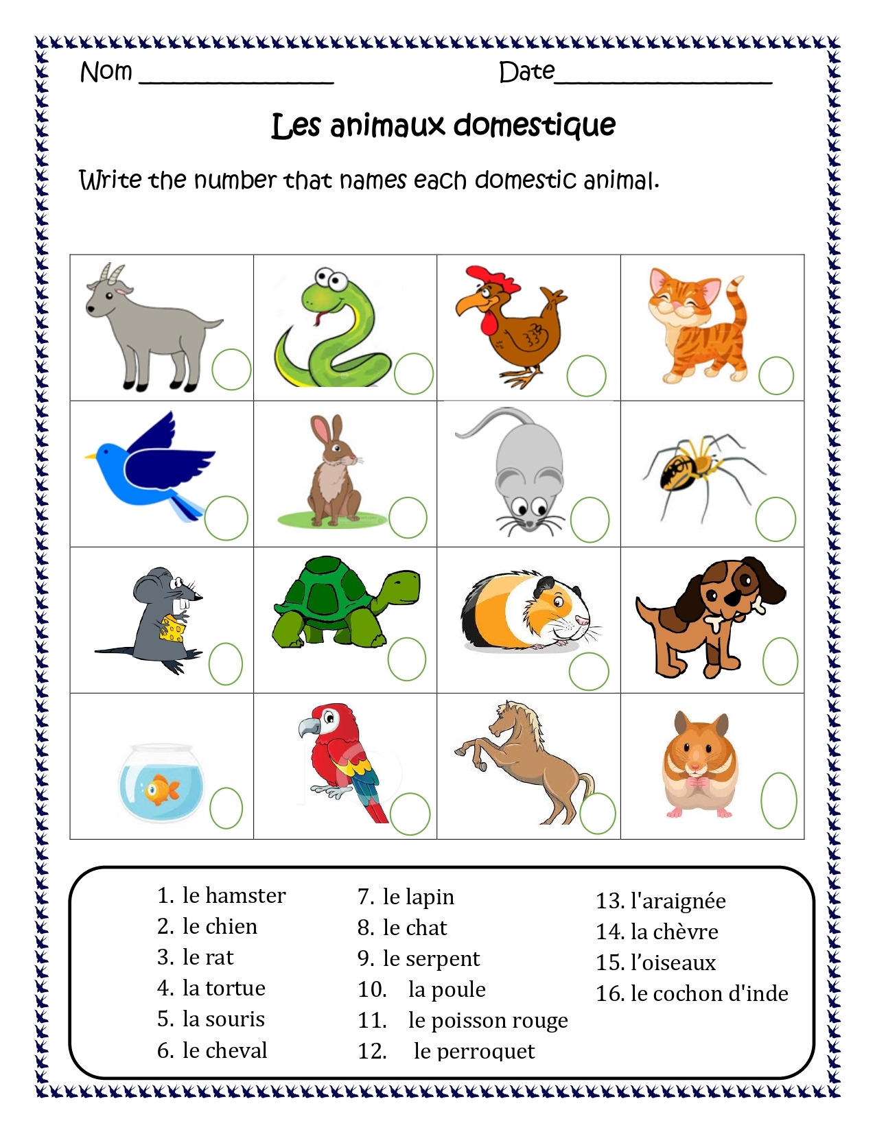 Free Printable Grade 4 French Worksheets - Worksheets Template Free