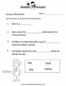 Free Printable Literacy Worksheets Year 4 - Worksheets Template Free